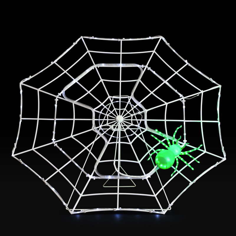 Mr. Halloween 4' Outdoor Animated Spider Web | Wayfair